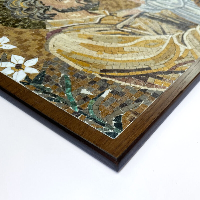 Handmade mosaic of St. Joseph holding Baby Jesus - Jordan Crafts